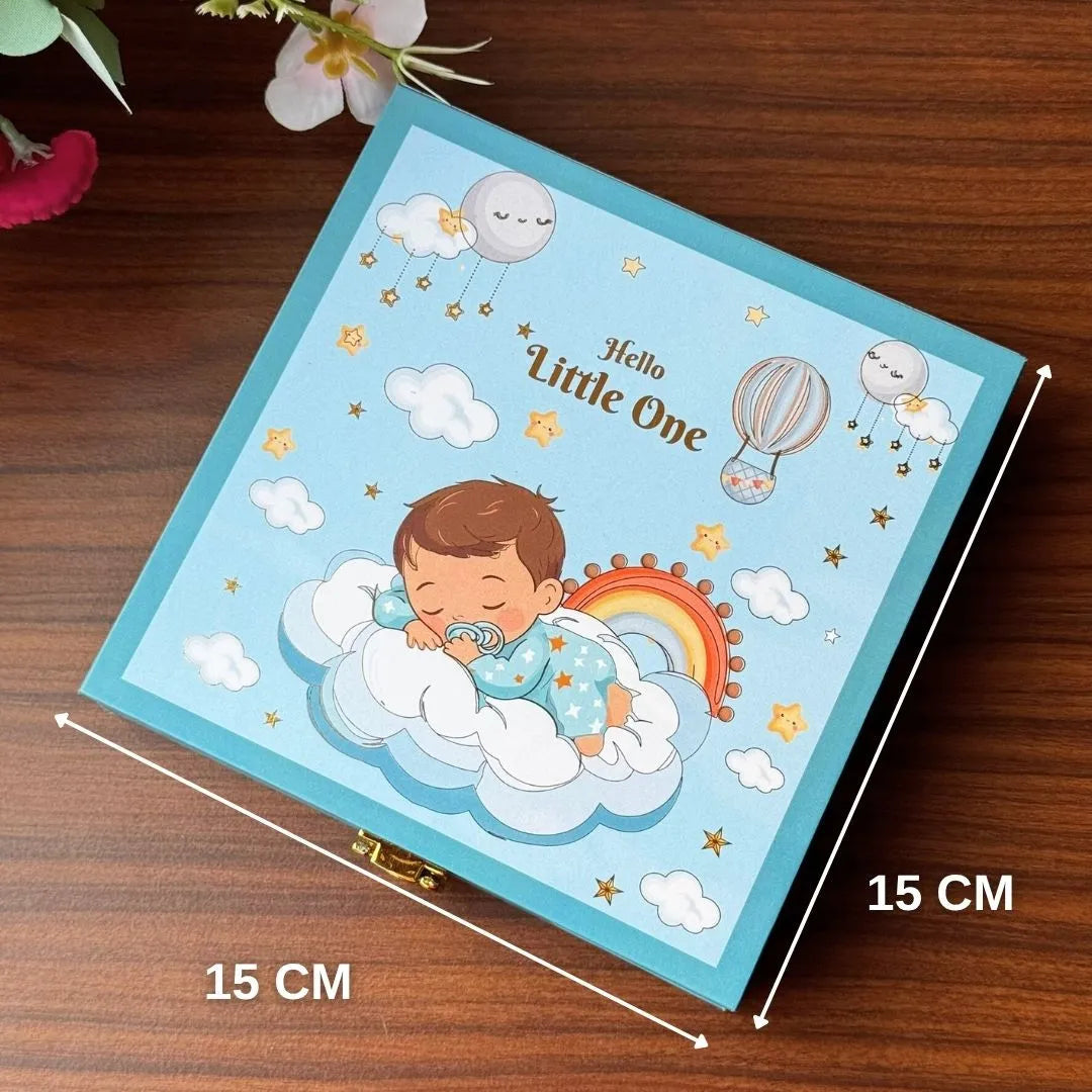 Hello Little One Baby Boy 10 Gram Silver Coin Box (4 Coins) - 999 Puri